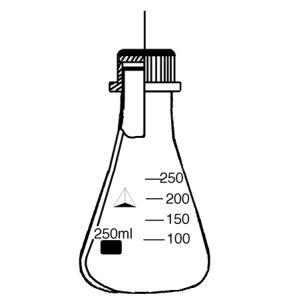 Erlenmeyer Flask with 45 GL Threaded Screw Cap (PRG-4010) - Prism Research Glass